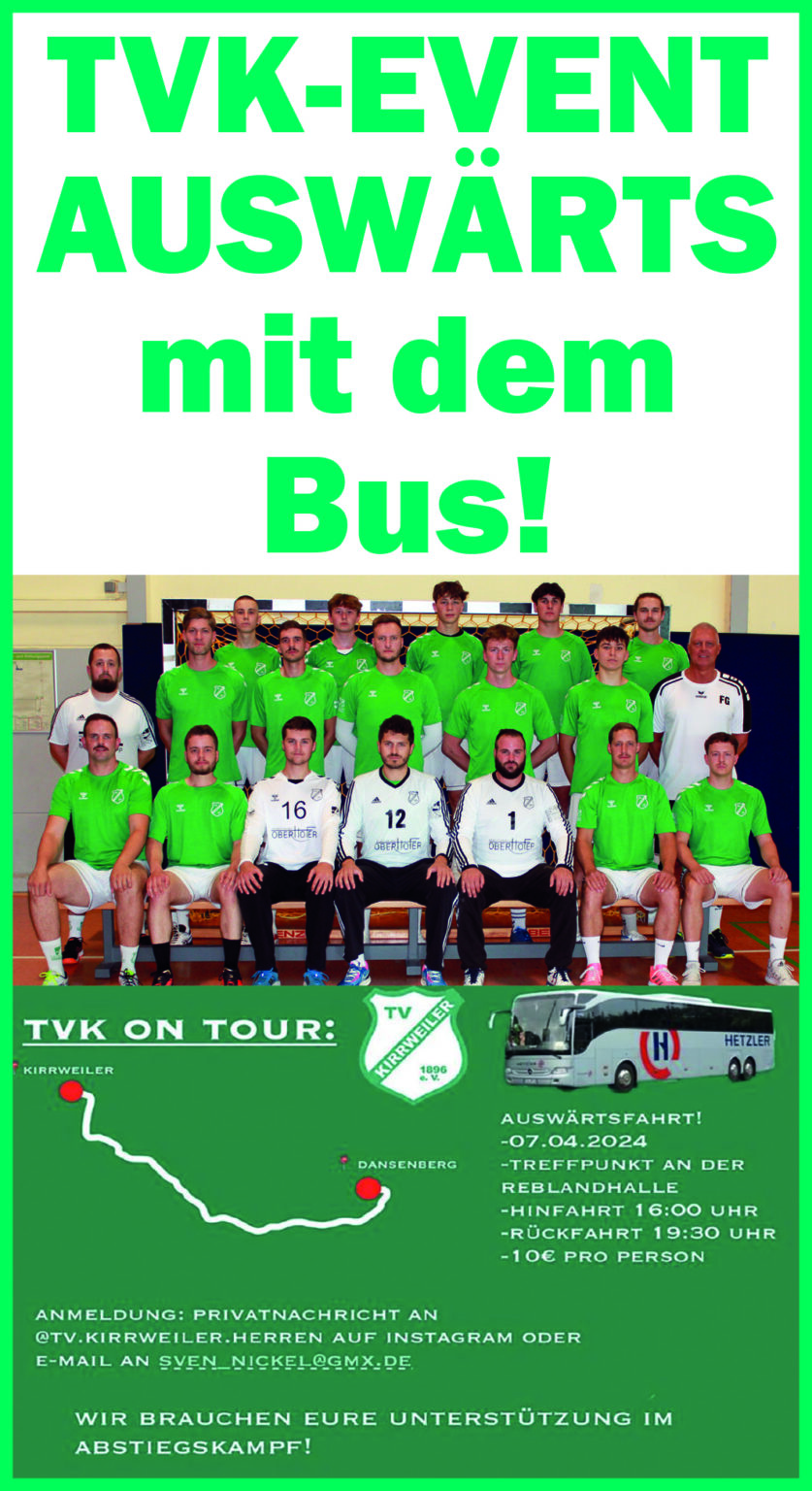 TVK-Event auswärts mit dem Bus! - TV 1896 e.V. Kirrweiler